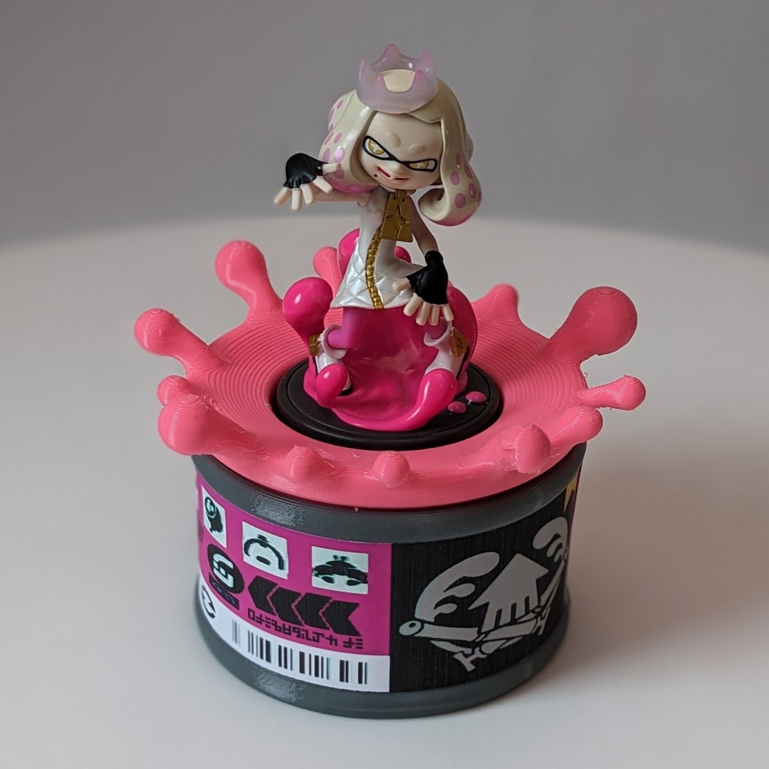 Pink Ink Splatoon Amiibo Stand, Canned Special From Splatoon 2 & 3, 3D ...