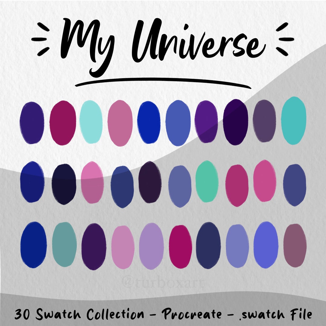My Universe Procreate Color Palette, Space Color Palette, Mixed Color ...