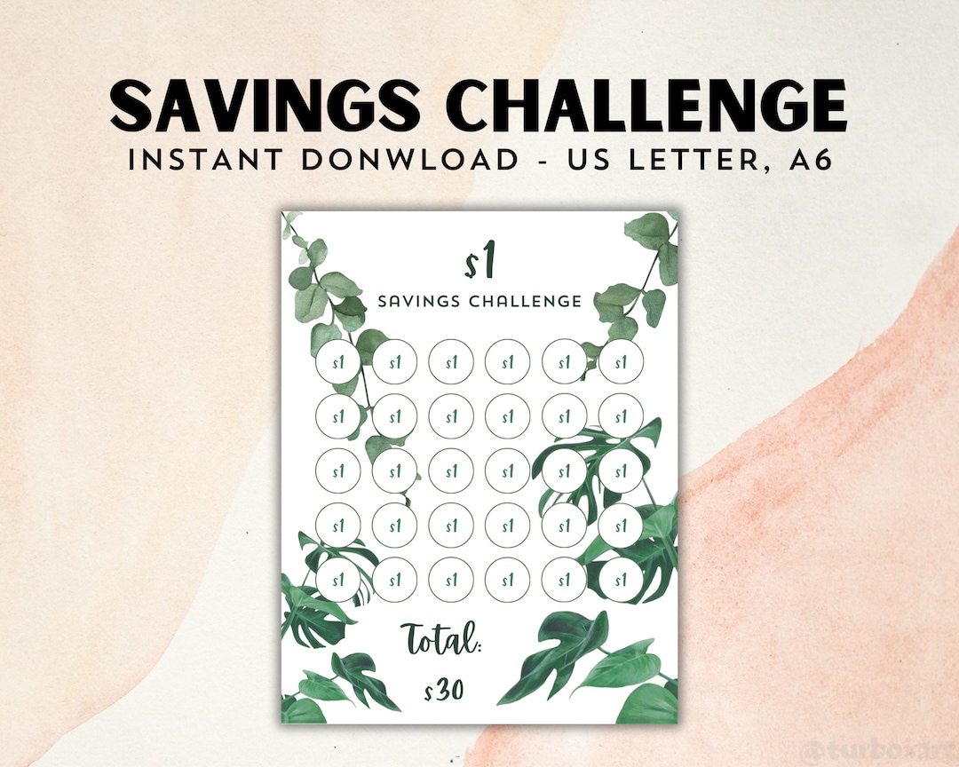 1 Saving Challenge Budget Binder Tracker, Printable Cash Saver, Save ...
