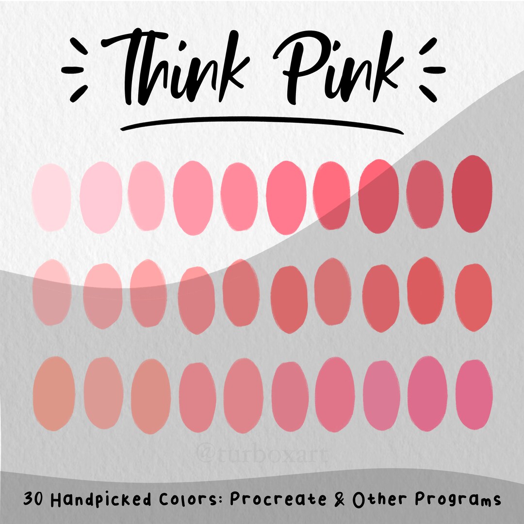 Think Pink Color Palette, Procreate, Procreate Color Palettes, Pink ...