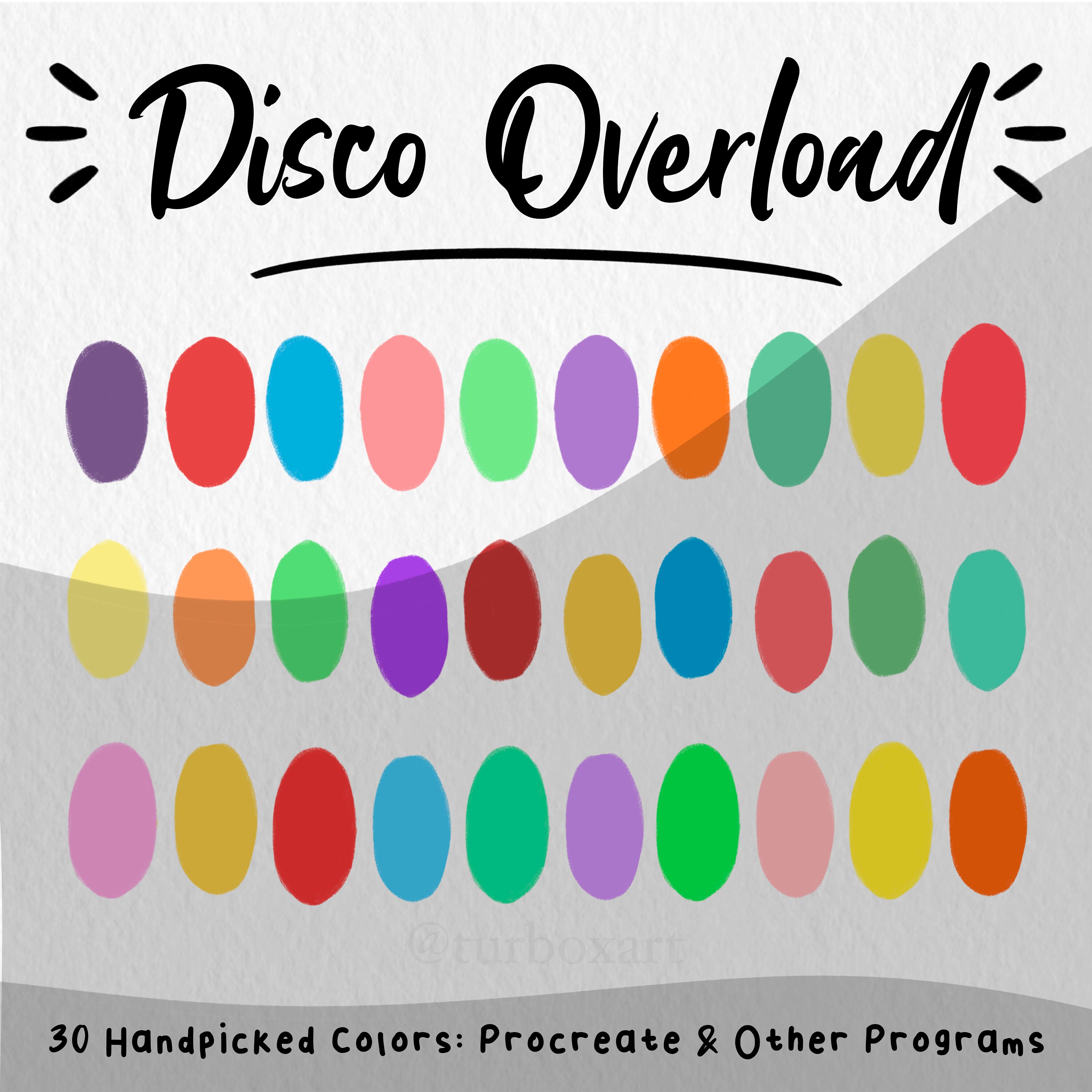 Disco Overload Color Palette, Procreate Color Swatches, Procreate Tools ...