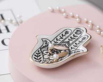 Cactus Jewelry Organizer Tray With Ring Dish Holder Ceramic Trinket ...