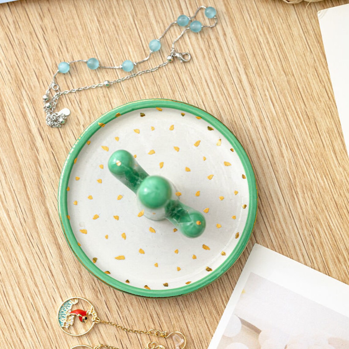 Cactus Jewelry Organizer Tray With Ring Dish Holder Ceramic Trinket ...