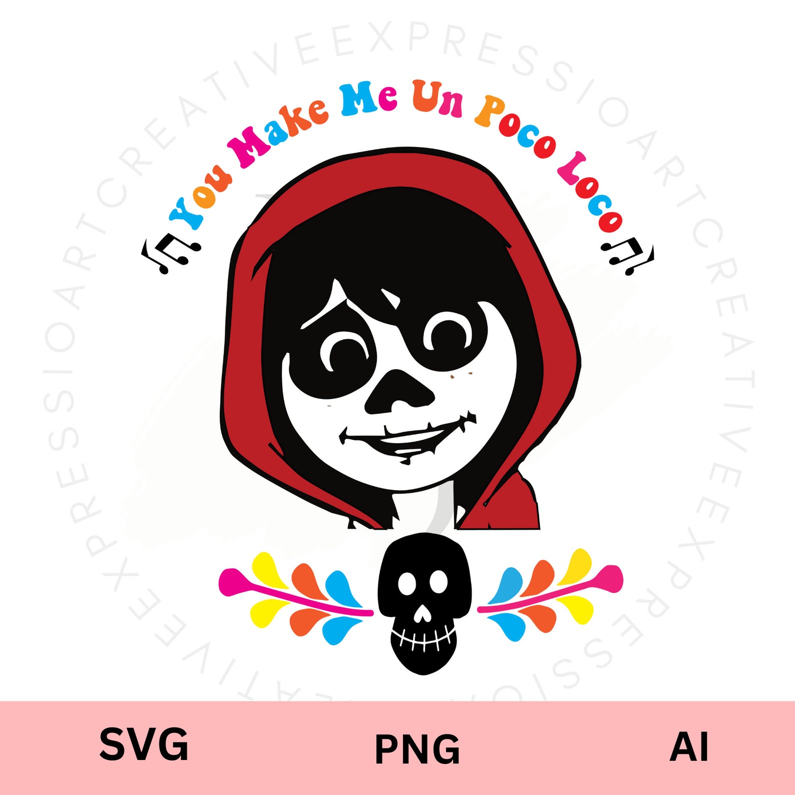 Coco Svg, Coco Poco Loco Svg, Un Poco Loco Svg, Coco Skull Svg, Halloween Svg, Digital Download ...