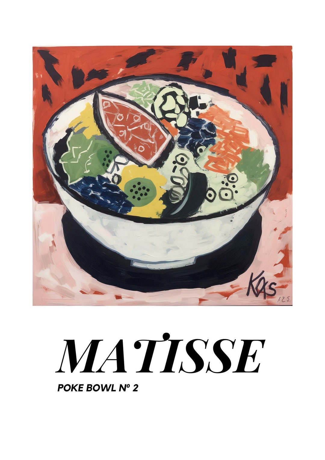 MATISSE POKE BOWL Nº2 láminas decorativas estilo Henry - Etsy España
