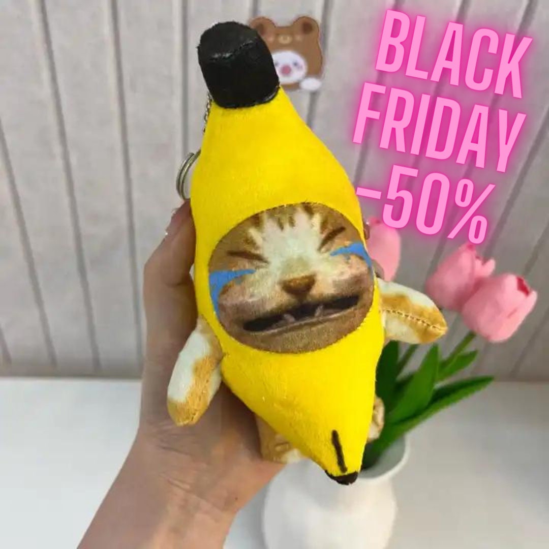 Crying 17 Cm Stuffed Animal Banana Cat Meme Crying Banana Cat - Etsy