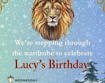 EDITABLE Narnia Party Invitation Template, Narnia Birthday Party Invite ...
