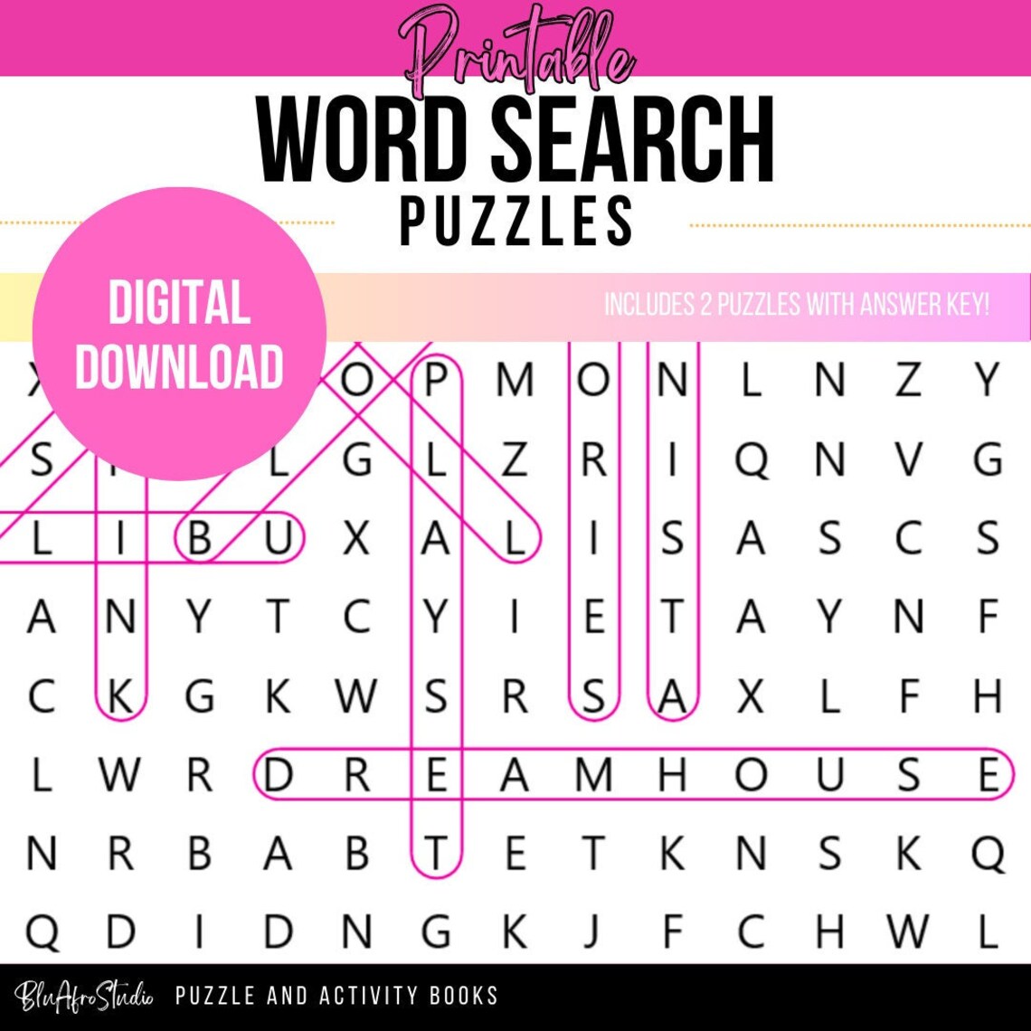 Barbie Word Search Puzzle - Fun Activity for All | Printable Pages With ...