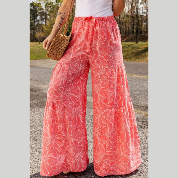 Pink Floral Pants - Etsy