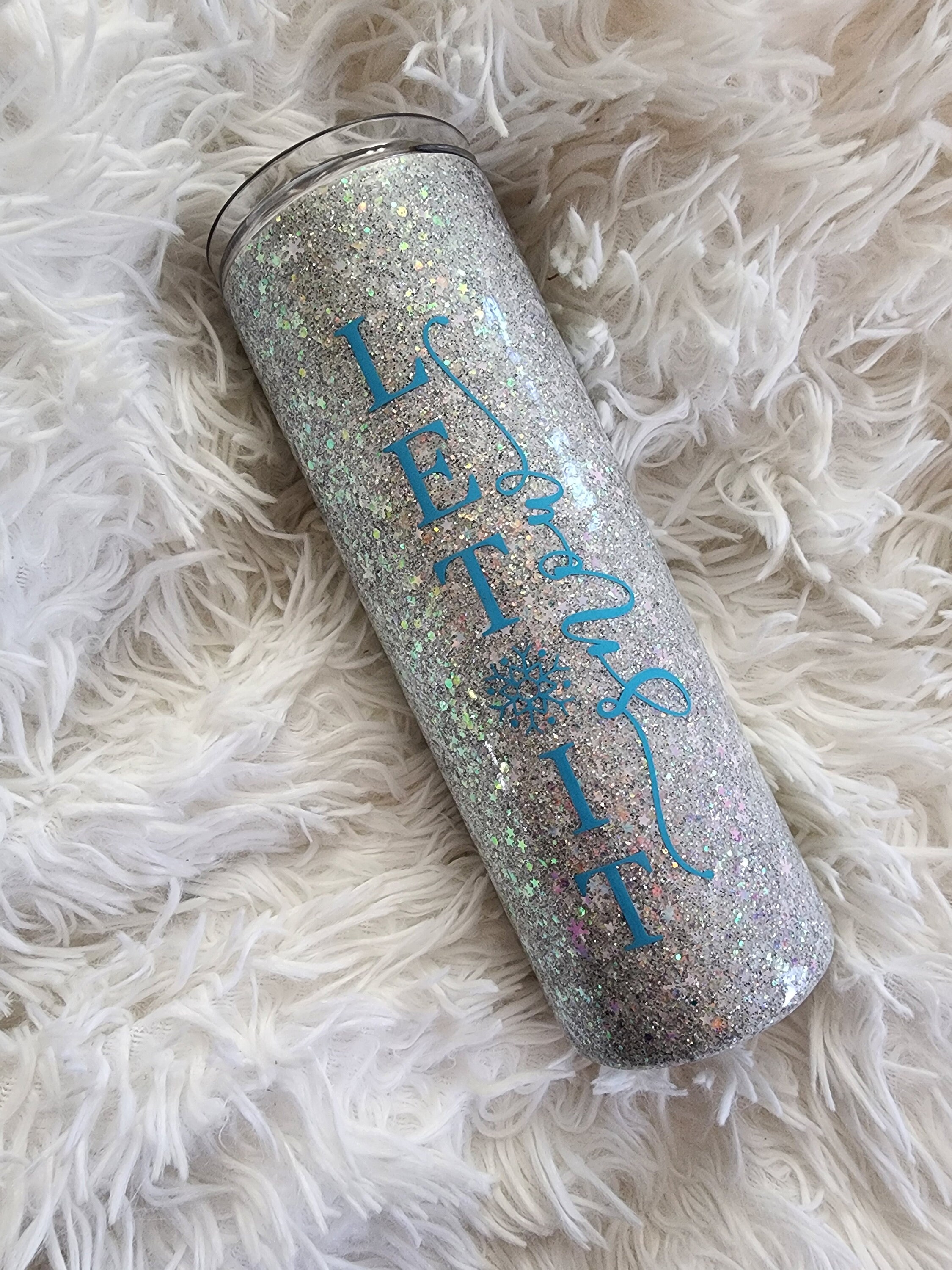 Let It Snow Glitter Tumbler, Winter Tumbler - Etsy