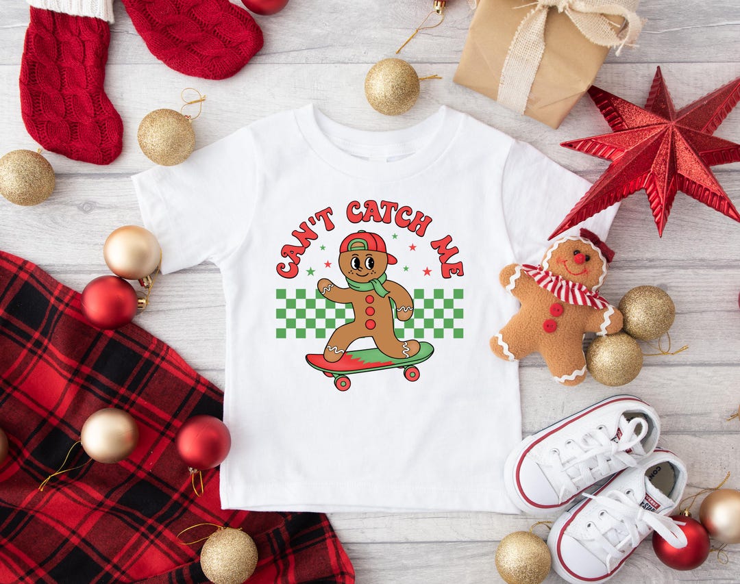 Can't Catch Me Gingerbread Man Shirt, Funny Christmas Shirt - Etsy