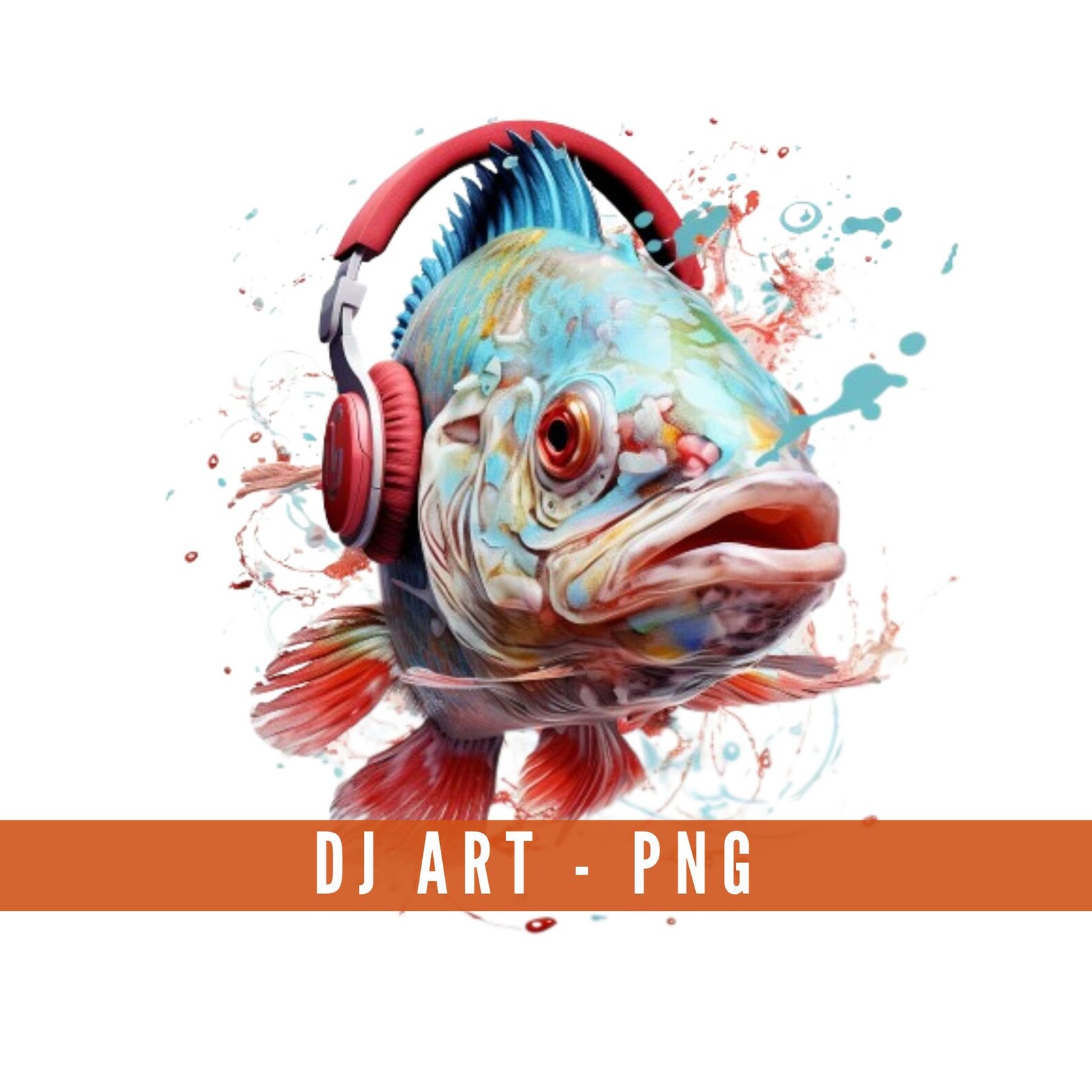 Dj Fish Png Funny DJ Png Dj Music Png Dj Gift DJ Shirt DJ - Etsy