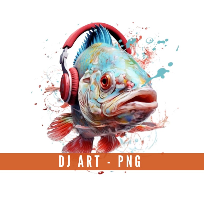 Dj Fish Png Funny DJ Png Dj Music Png Dj Gift DJ Shirt DJ - Etsy