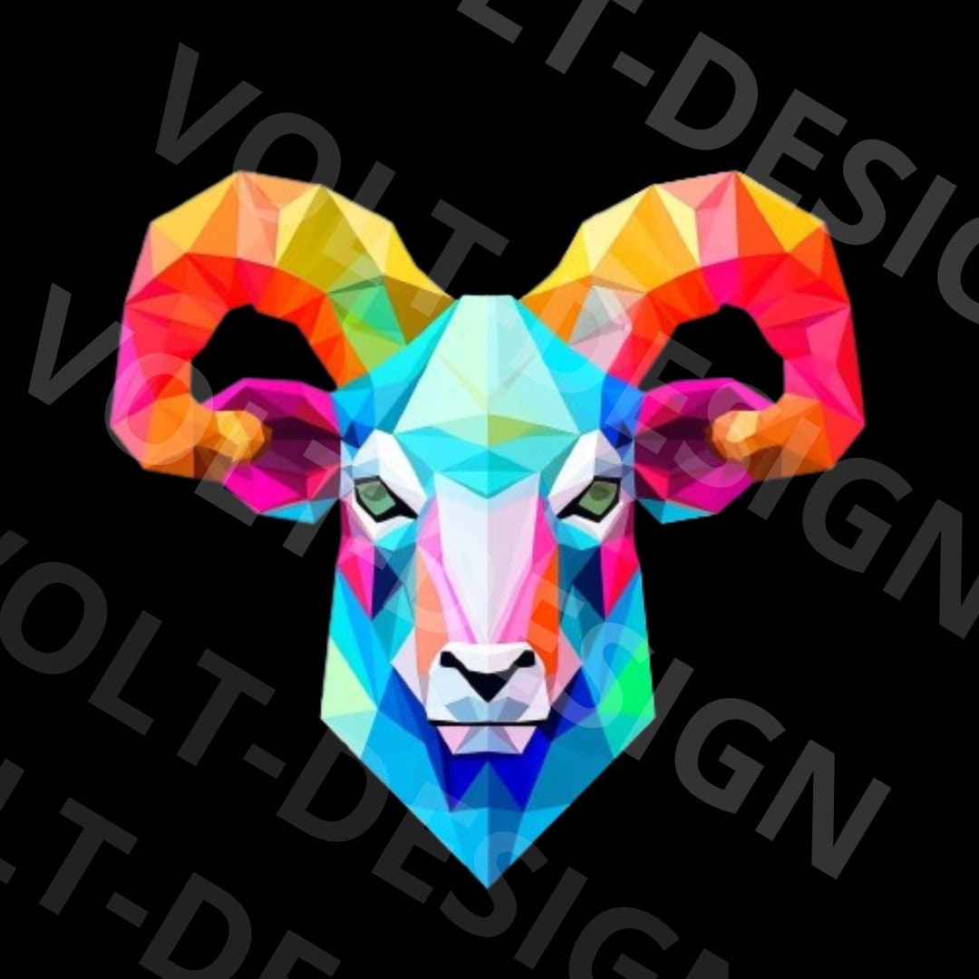 Ram PNG Clipart Colorful Rams Sublimation for Tshirts Art - Etsy