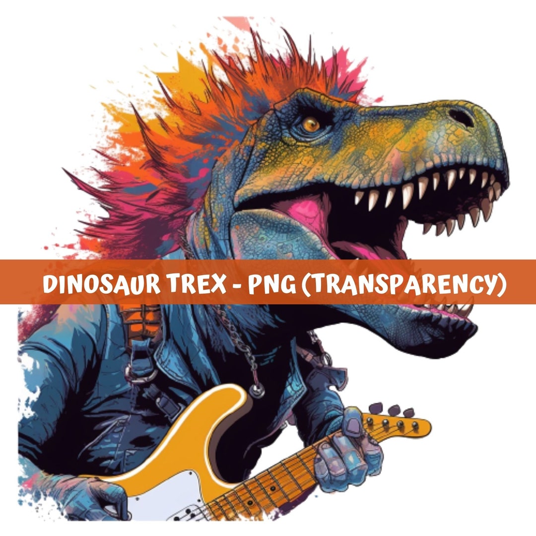 Punk Rock Trex Png Punk Png Trex Dinosaurio Png Rock Png Guitarra Png Camiseta Camiseta Punk ...