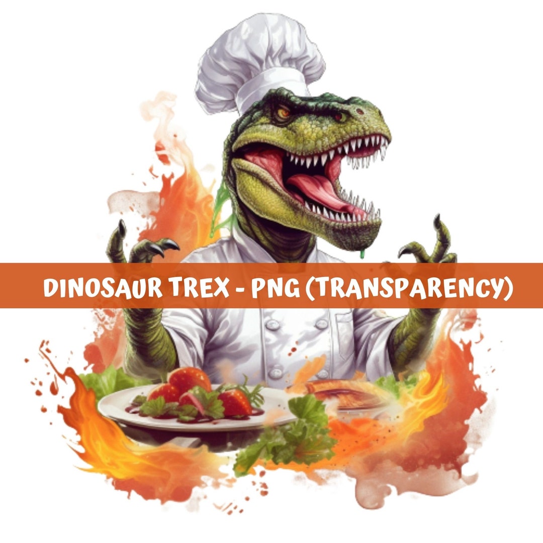 Chef Trex Png Chef Png Trex Dinosaur PNG Cooking Png Kitchen Cooking ...