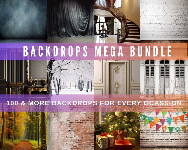 LIFETIME Digital Backdrops More Than 100 Backdrops Bundle - Etsy