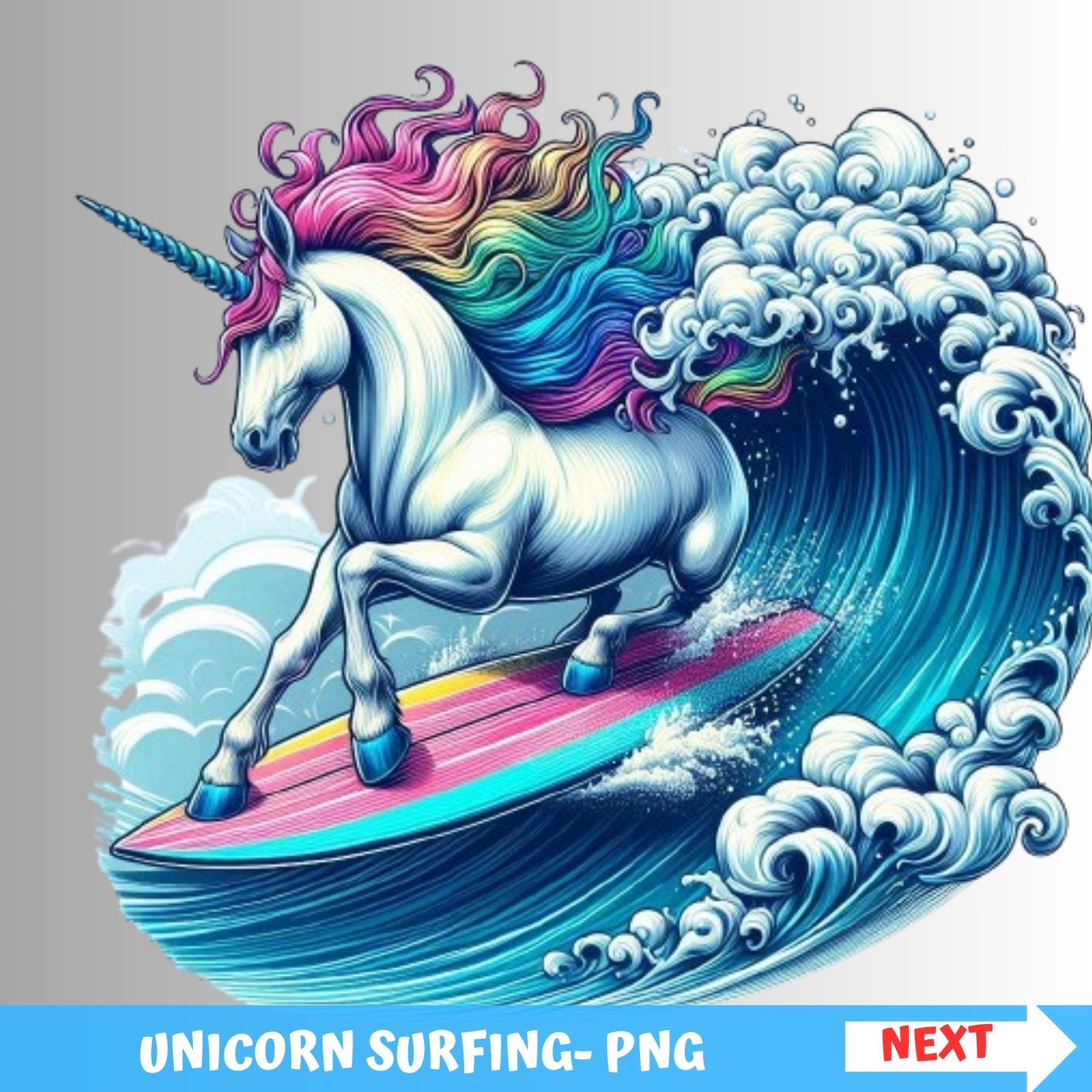 Unicorn Png Sports Png Surf Sublimation Png Surf Unicorn Surfing Png Surfer Png Surf Shirt Png ...
