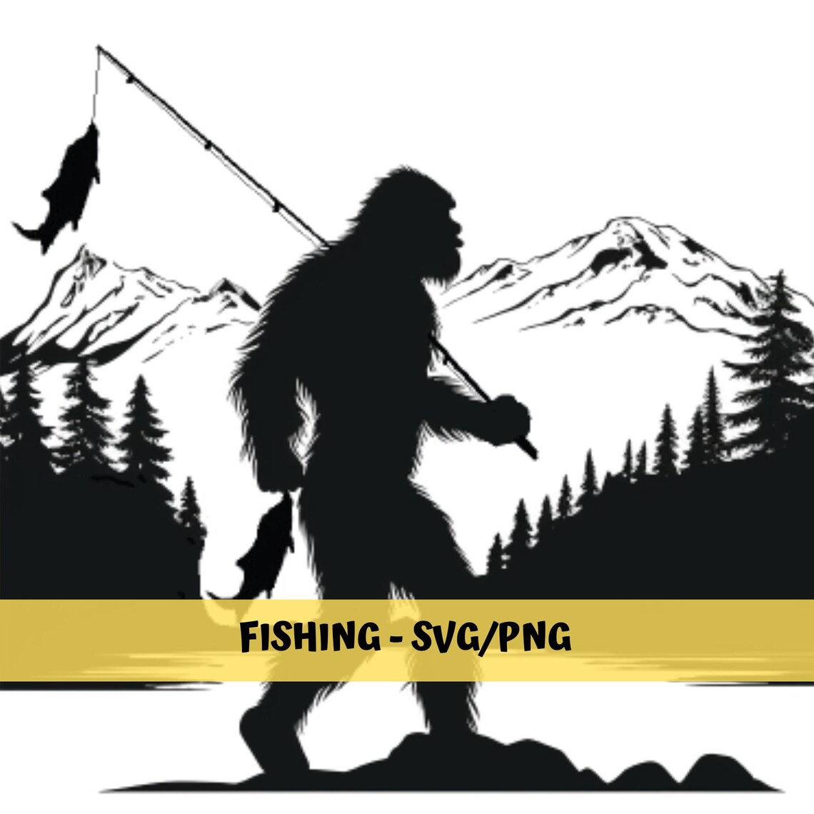 Fishing Svg Bundle SVG Sasquatch Svg Fish Svg Fishing Png - Etsy