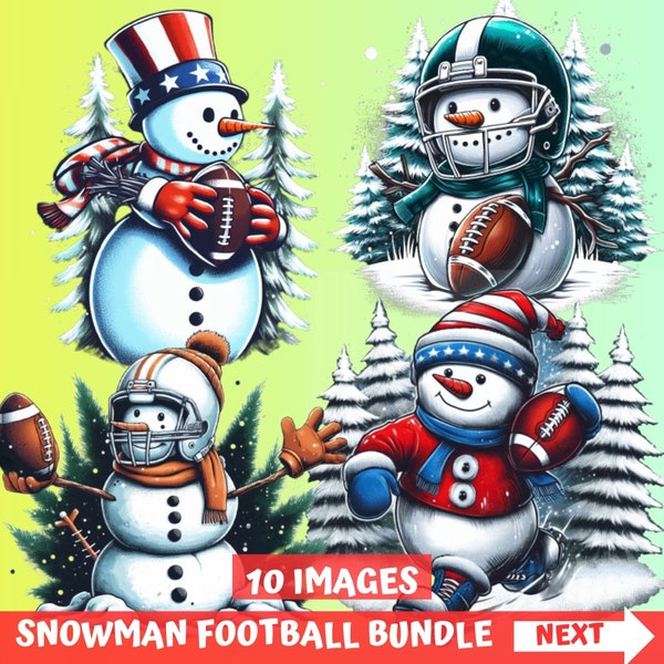 Snowman Football - Etsy