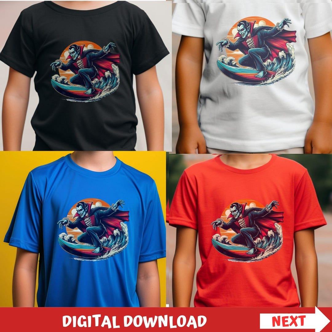 Funny Dracula Surfing Png Dracula Png Surf Vampire Surfing Png Surfer ...