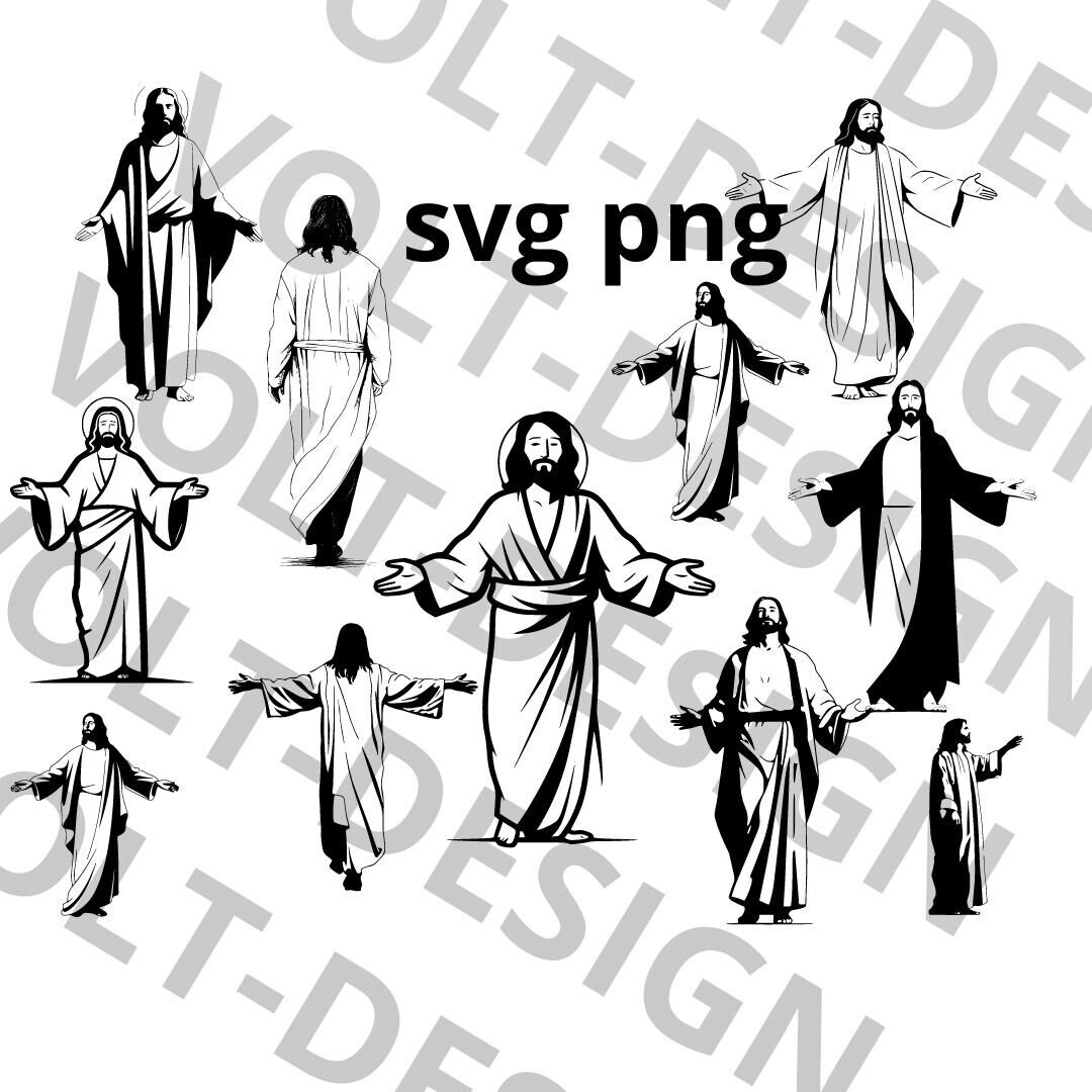Jesus Bundle Png God Christian Png Sublimation Vector Cut File ...
