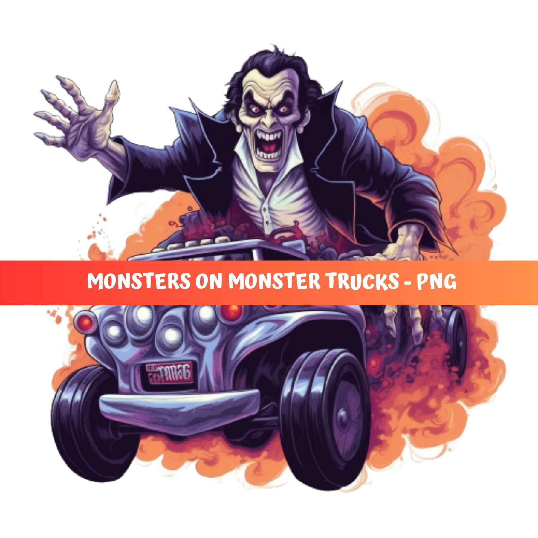 Dracula Png Monsters on Monster Trucks Png Vampire Png - Etsy