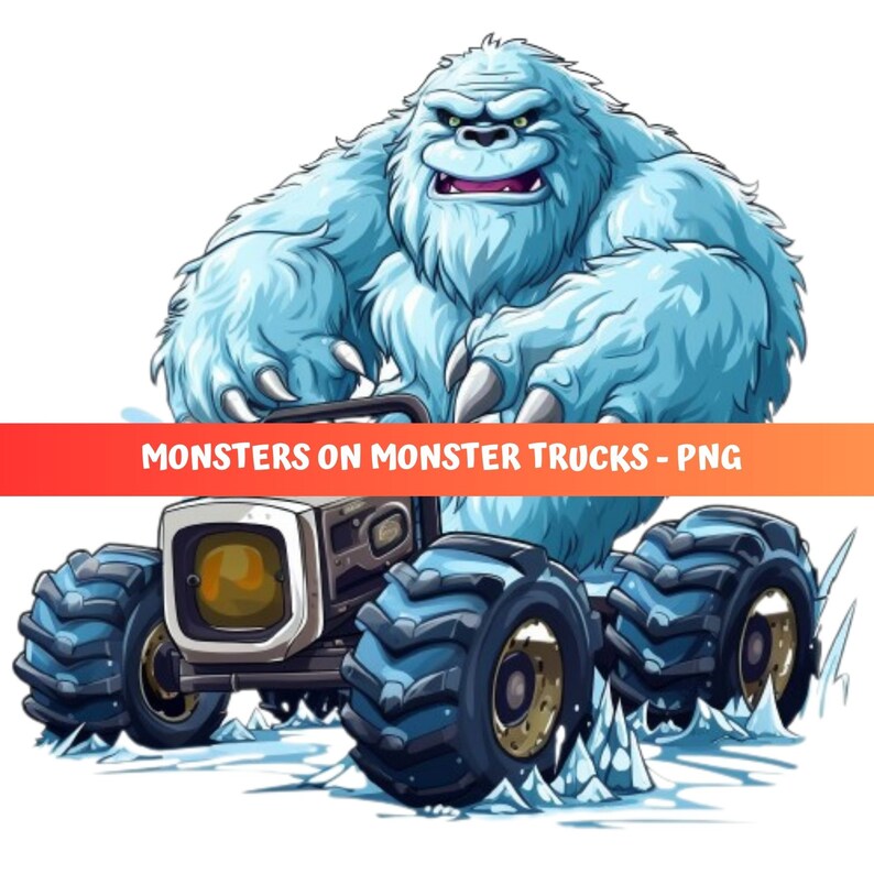 Yeti Png Monsters and Monster Trucks Png Funny Yeti Png - Etsy