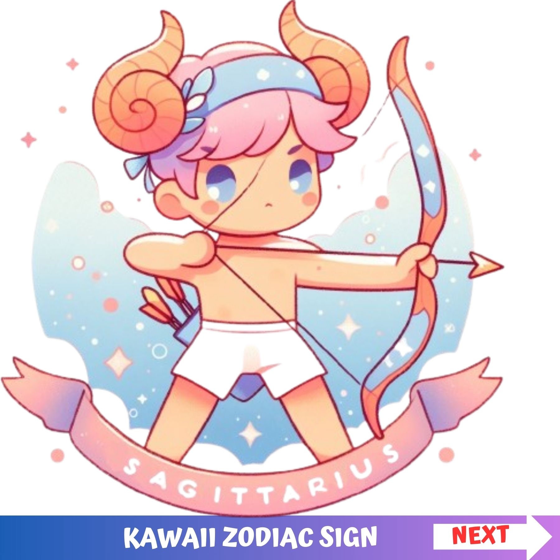 Kawaii Sagittarius Zodiac Sign Kawaii Sagittarius Png Zodiac Sign ...