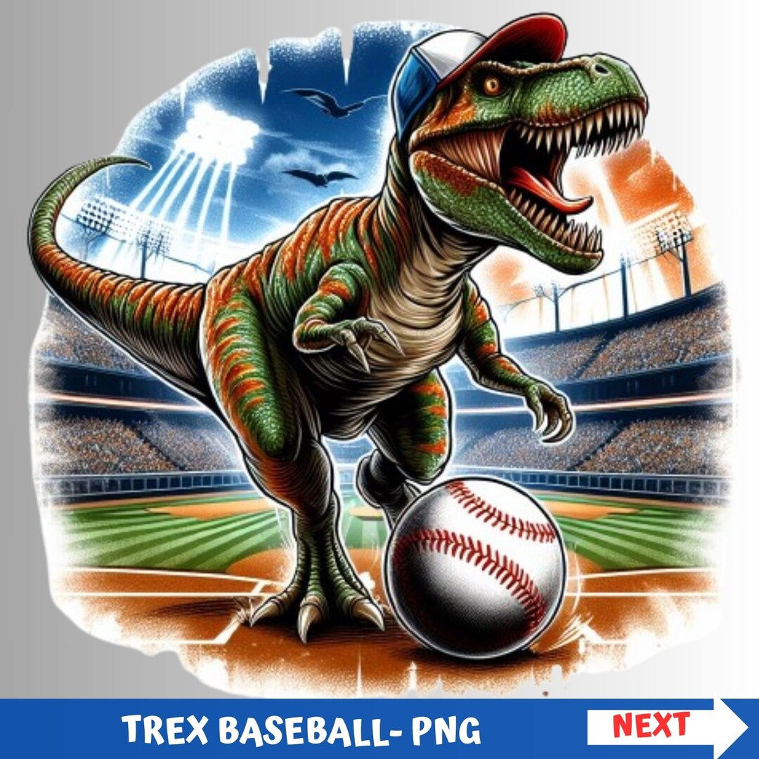 Dinosaur Png Trex Png Baseball Png Baseball Lover Shirt Dinosaur Shirt ...
