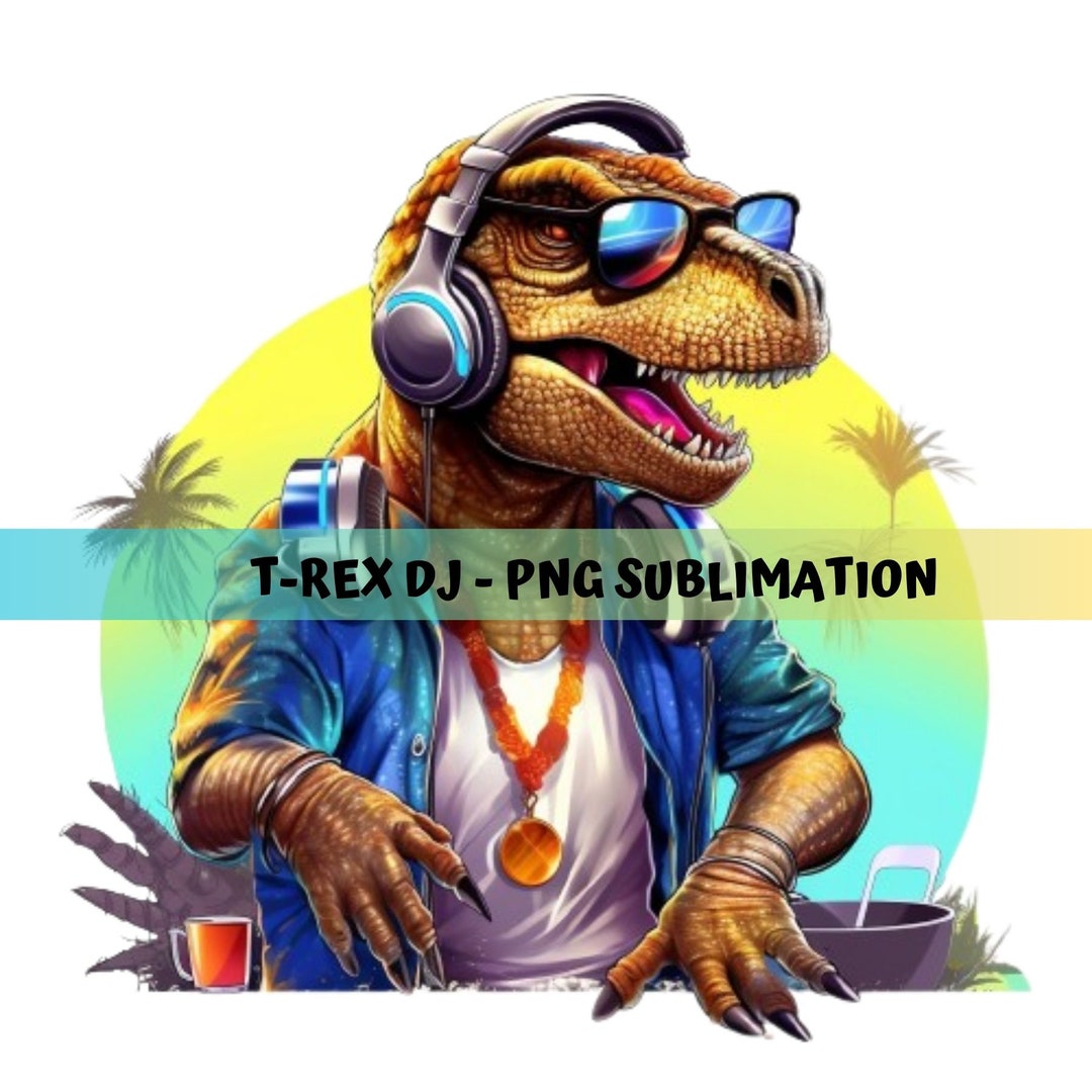 DJ png Dinosaurio Png Dinosaurio dj png divertido png divertido trex ...