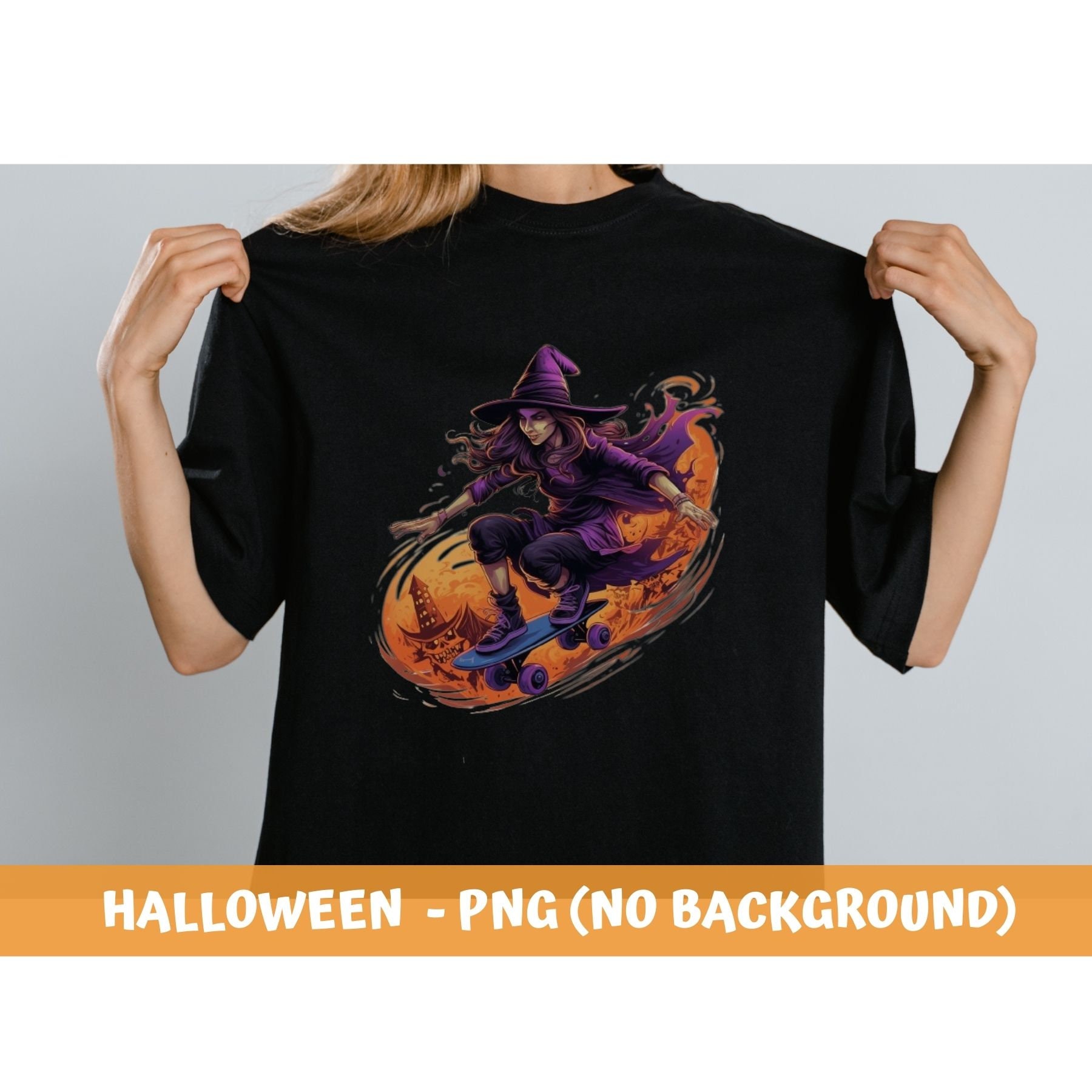 Halloween Witch Png Rock Png Witch Skateboarding Png Halloween - Etsy