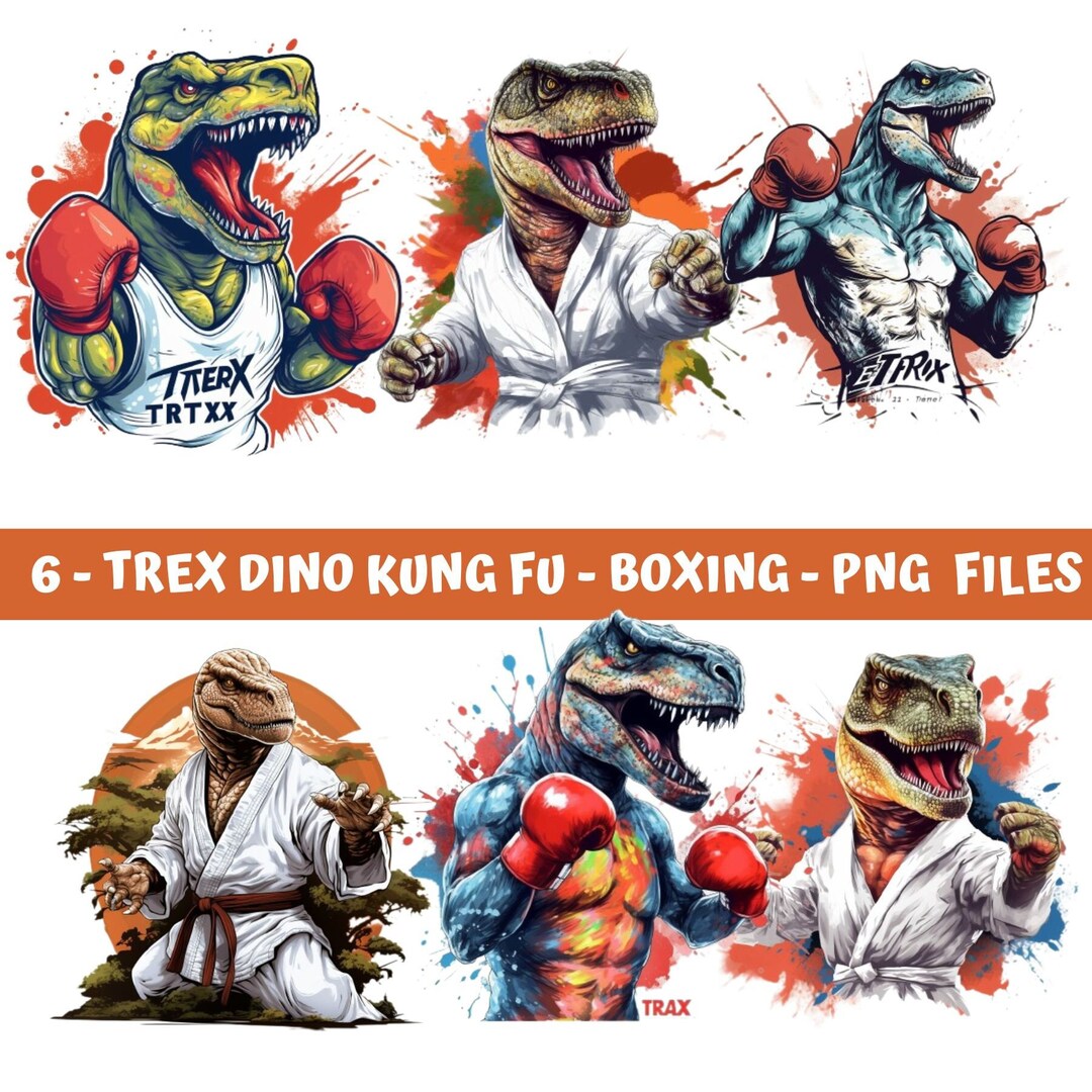 6 Dinosaur Png Trex Bundle Png Taekwondo Png Boxing PNG Karate Png ...