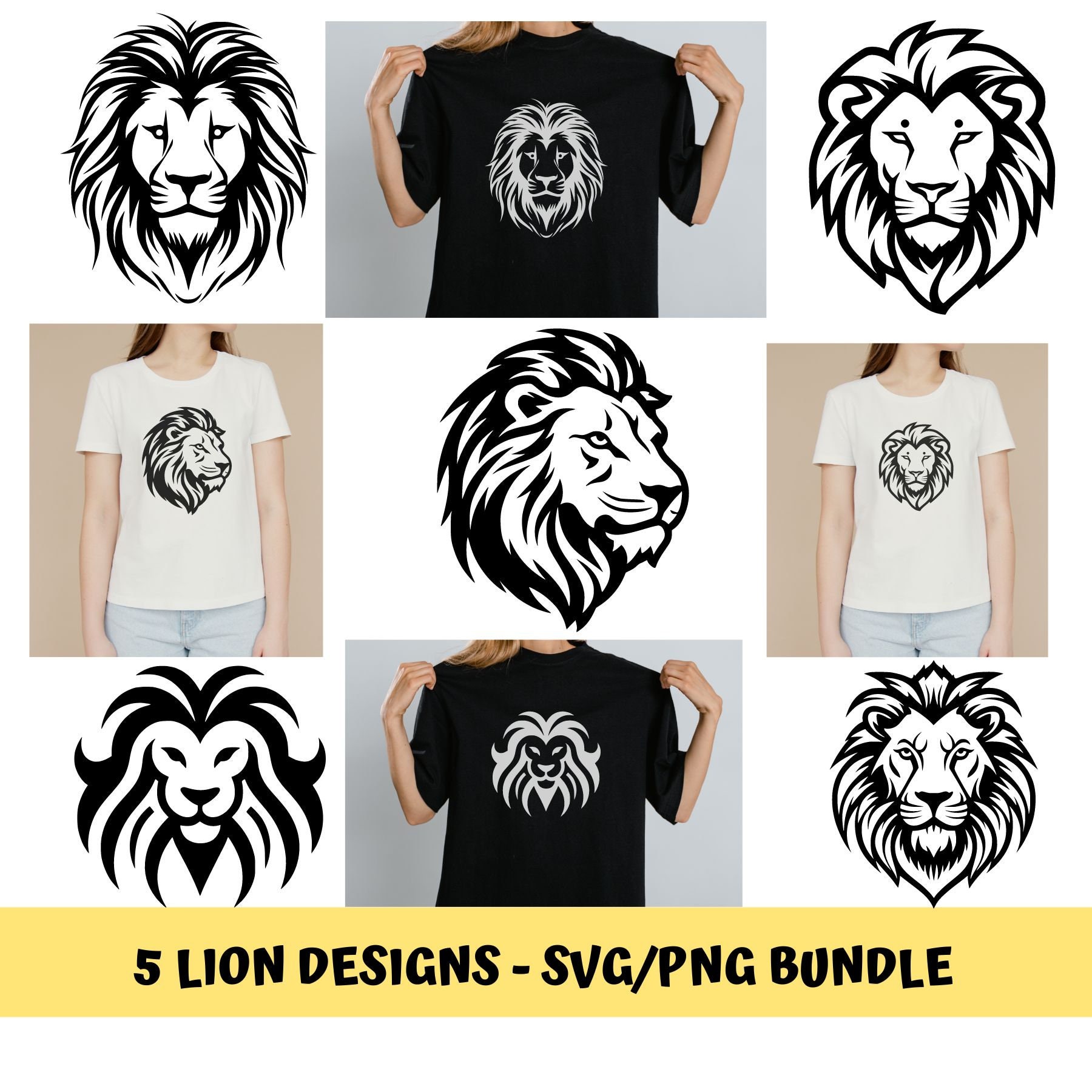 Lion Svg Bundle Design Png Lion Sublimation Lion Cricut Cut - Etsy