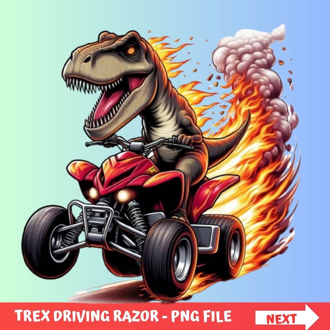 Polaris RZR Png T-rex Dinosaur Png Sublimation Design Side by Side ...