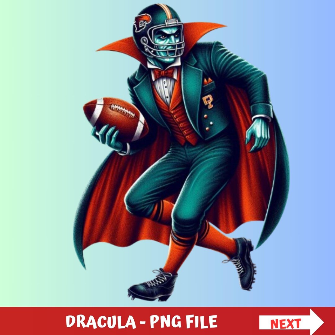 Funny Dracula Png Football Halloween Png Funny Png Funny Football Shirt ...