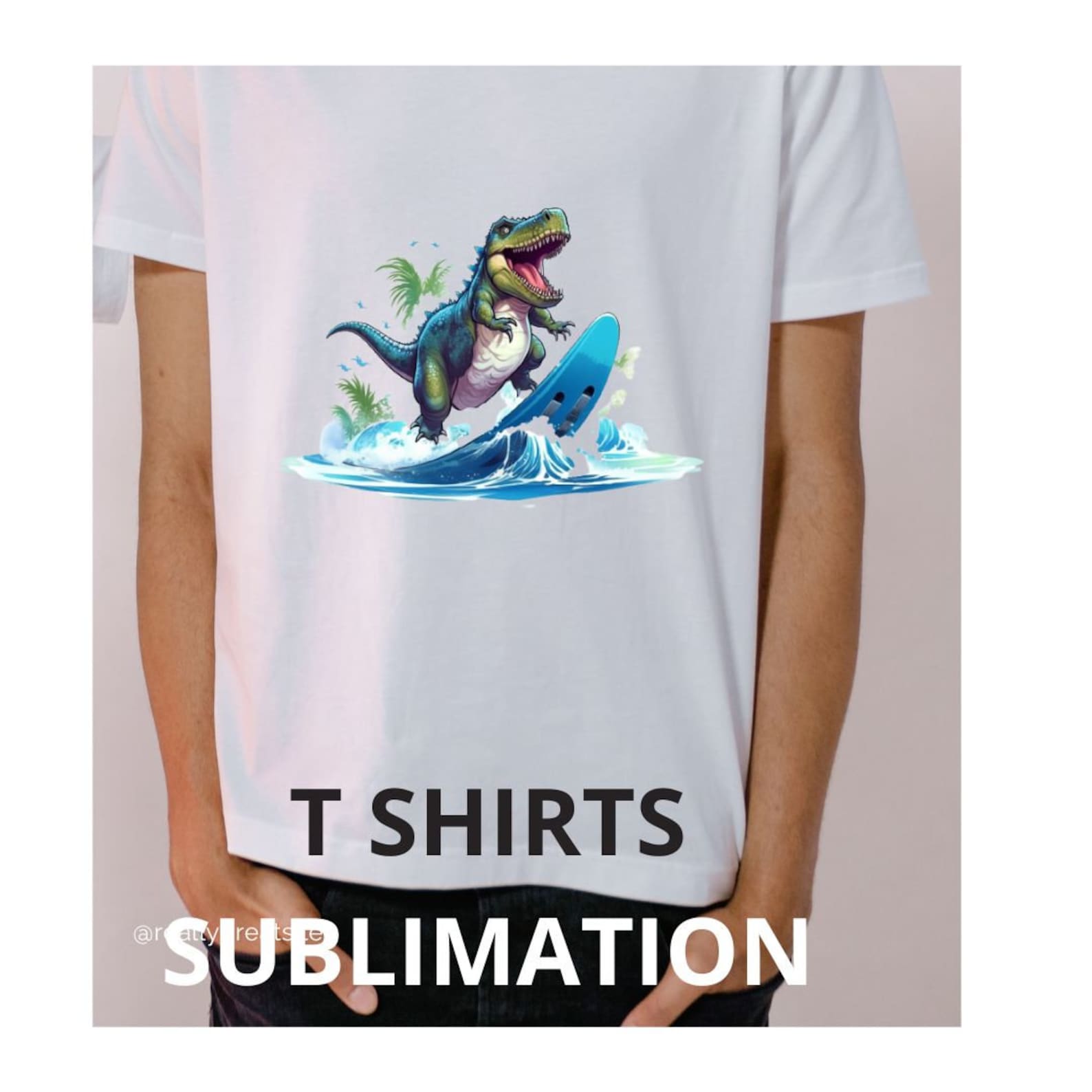 Surfer T-rex Png Sports Png Dinosaur Sublimation Png Surf Dinosaur ...