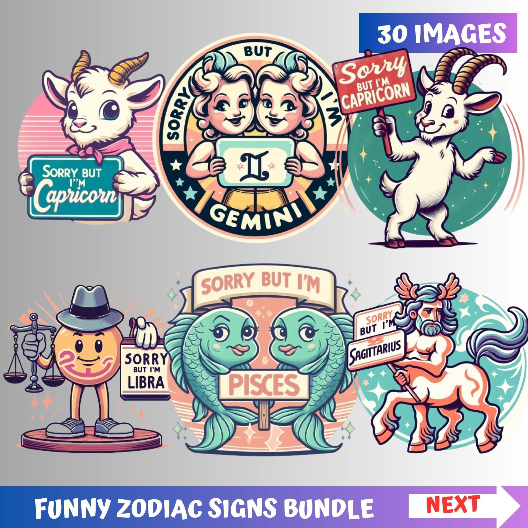 Zodiac Signs Bundle Png Funny Zodiac Signs Astrology Symbols Png ...