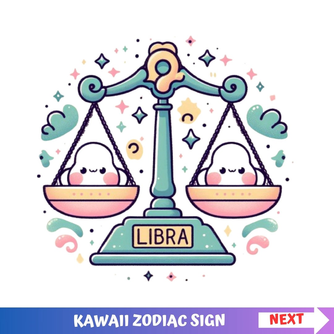 Kawaii Libra Zodiac Sign Kawaii Libra Png Zodiac Sign Astrology Symbols ...