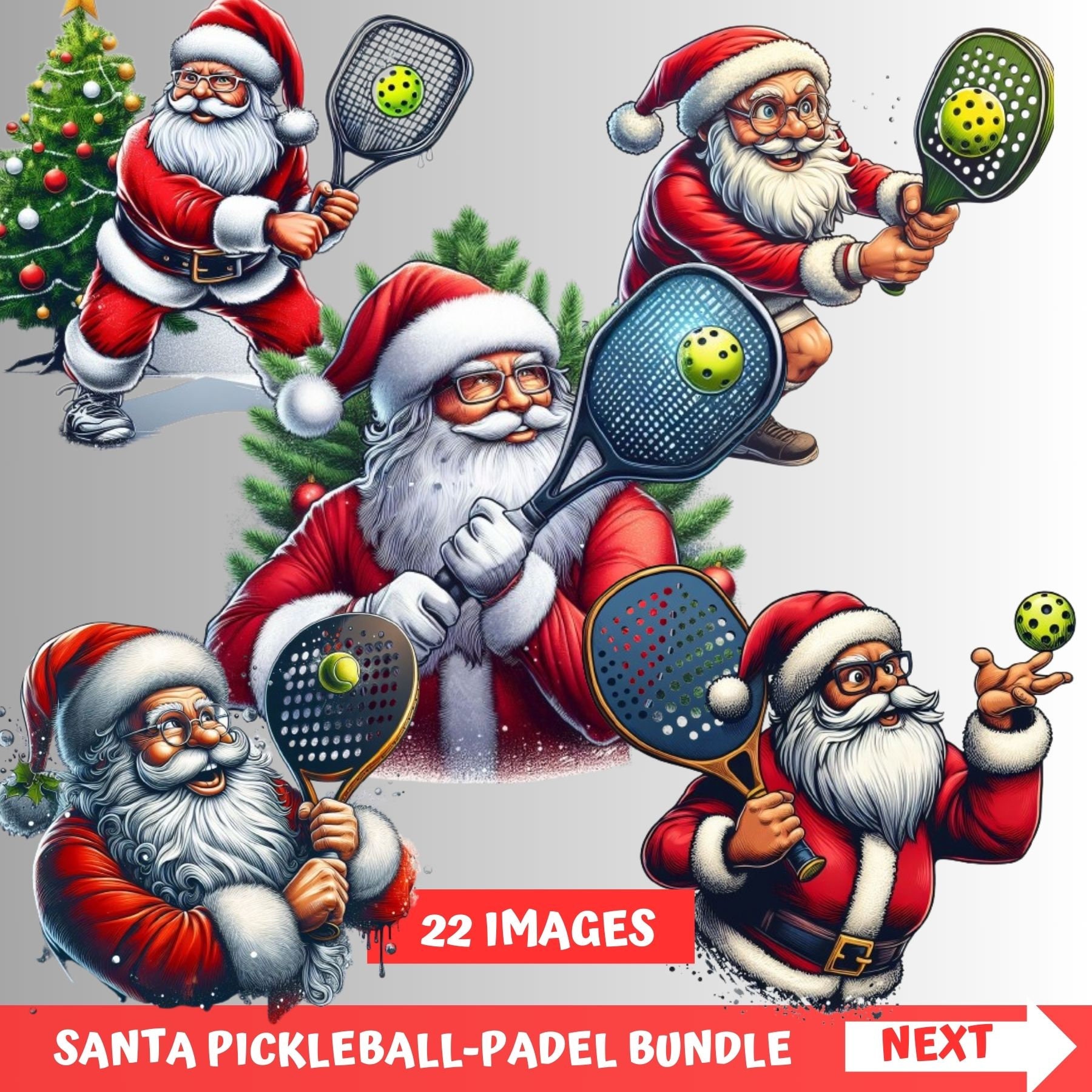 Paquete Pickleball Navidad Png Paquete Navidad Padel Paquete Papá Noel ...