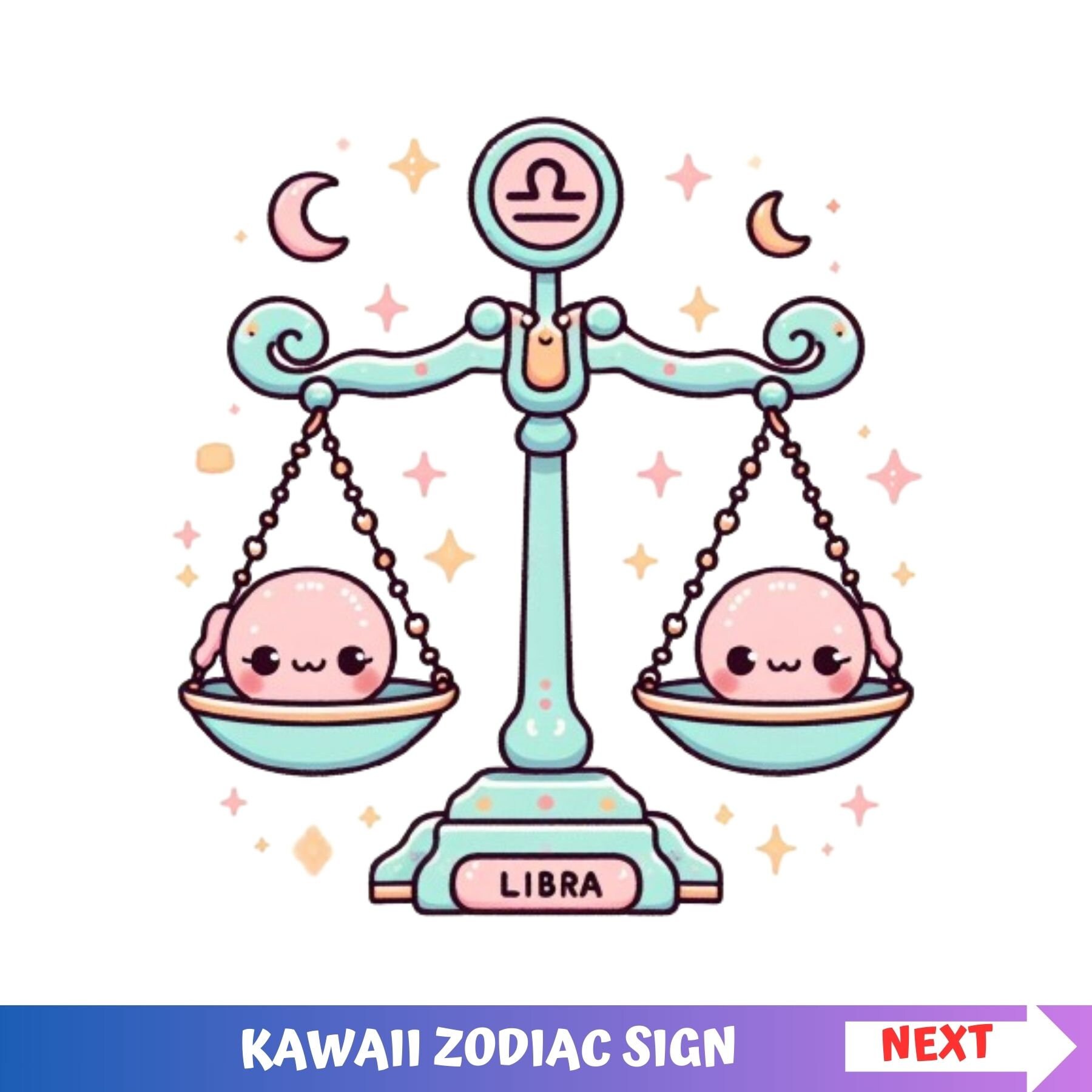 Kawaii Libra Zodiac Sign Kawaii Libra Png Zodiac Sign Astrology Symbols ...
