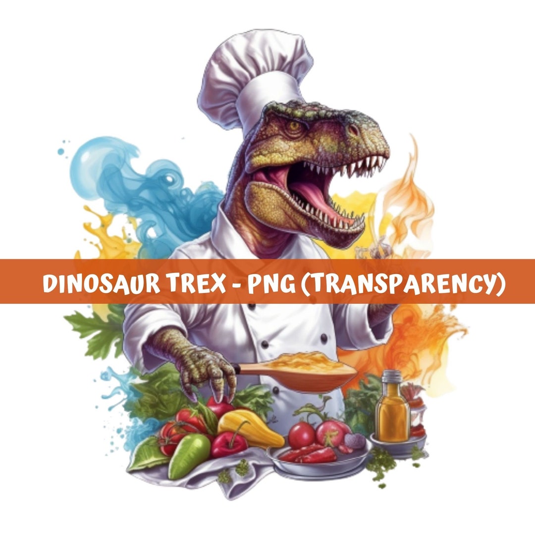 Chef Trex Png Chef Png Trex Dinosaur PNG Cooking Png Kitchen Cooking ...