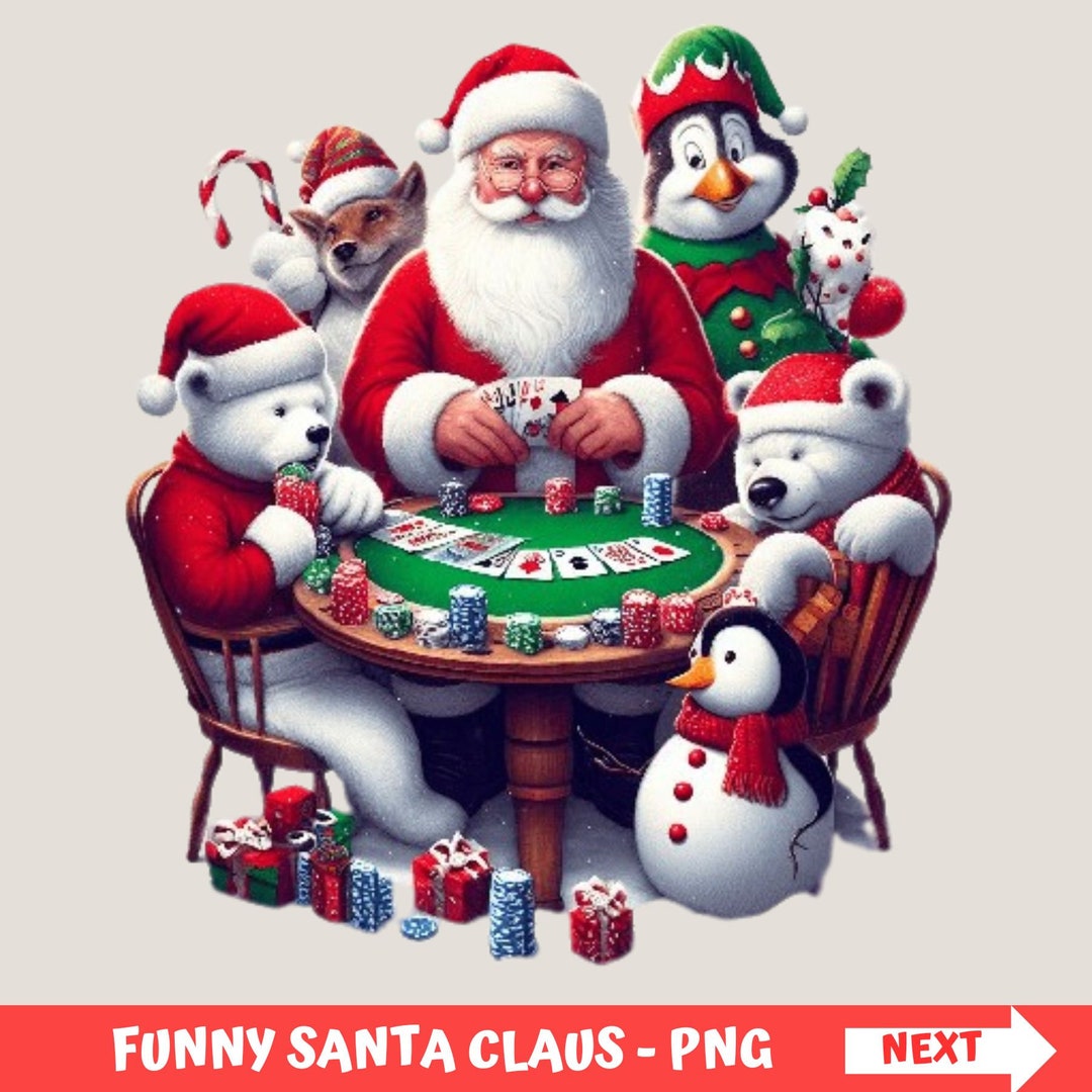 Poker Christmas Png Funny Christmas Png Funny Poker Shirt Santa Shirt ...