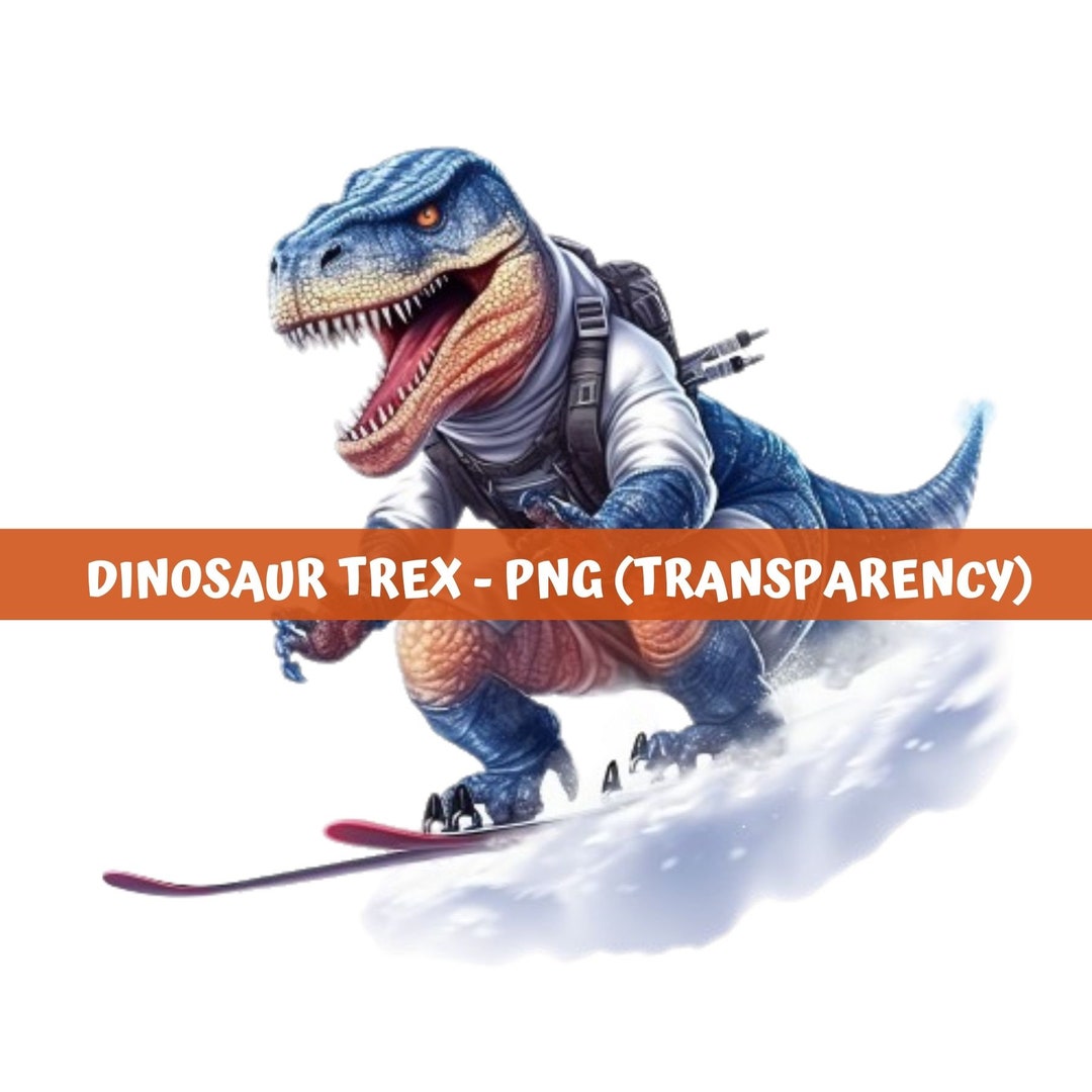 Skiing Trex Png Sports Trex Dinosaur PNG Sublimation Design Ski Shirt ...