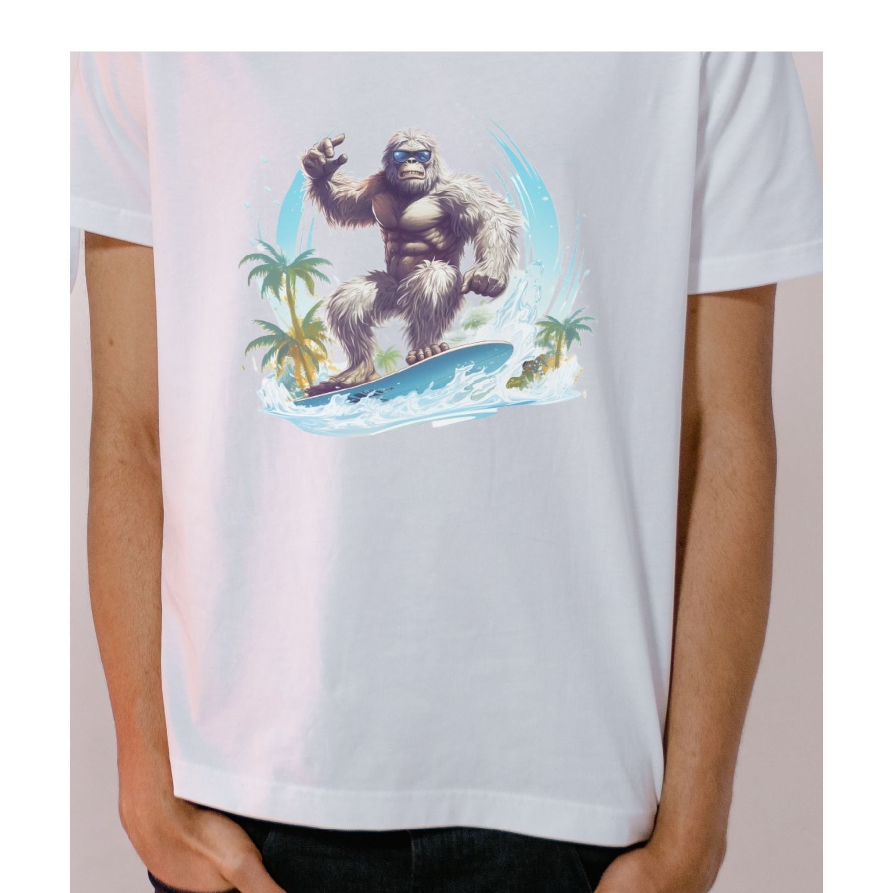 Surfing Yeti Png Sports Png Surfing Sublimation Png Yeti - Etsy