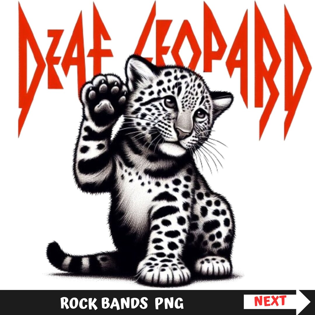 Def Leppard Shirt Png Rock Band Sublimation Designs Png Deaf Leopard ...