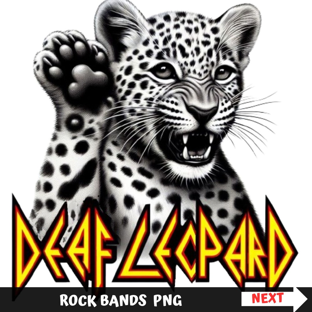 Def Leppard Shirt Png Rock Band Sublimation Designs Png Deaf Leopard ...