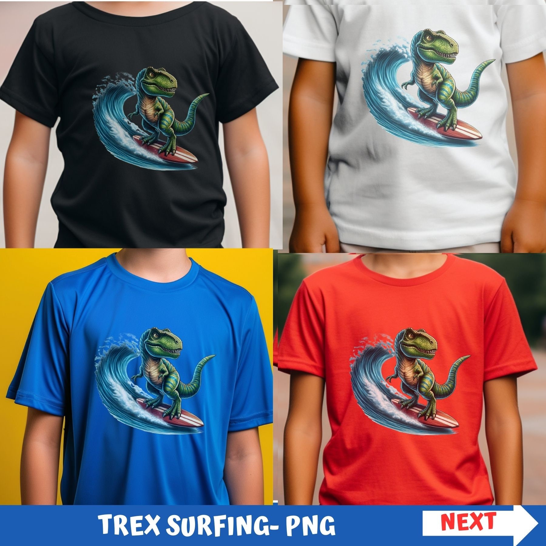 Surfer T-rex Png Sports Png Dinosaur Sublimation Png Surf Dinosaur ...