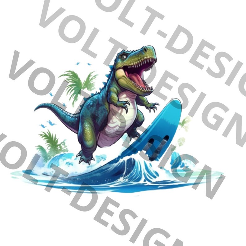 Surfer T-rex Png Sports Png Dinosaur Sublimation Png Surf Dinosaur ...