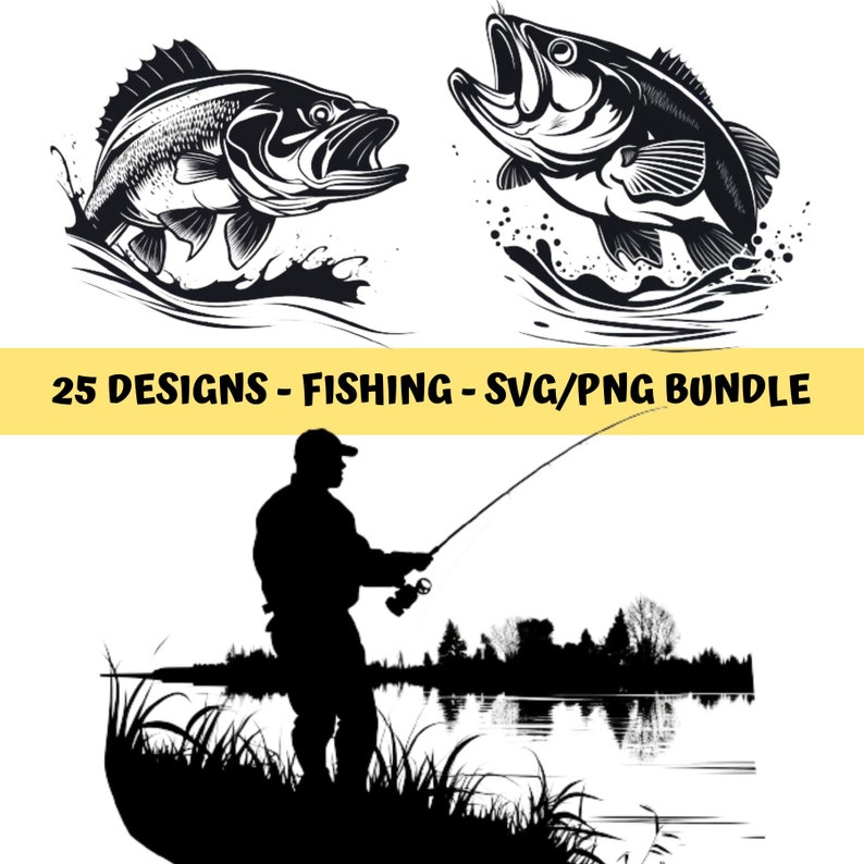 Fishing Svg Bundle SVG Sasquatch Svg Fish Svg Fishing Png - Etsy